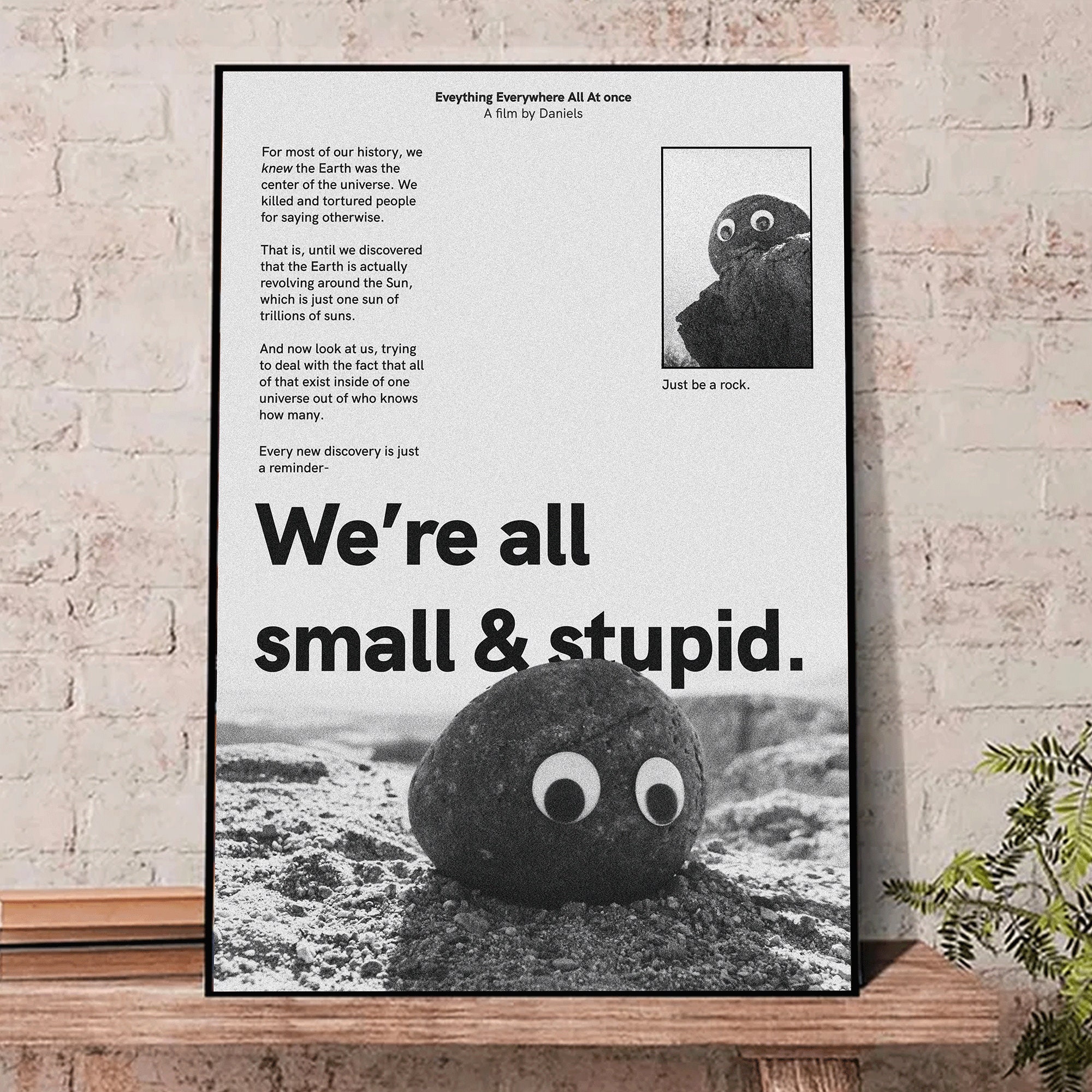 We Re All Small And Stupid Poster Print, Rock Poster, Everything ...
