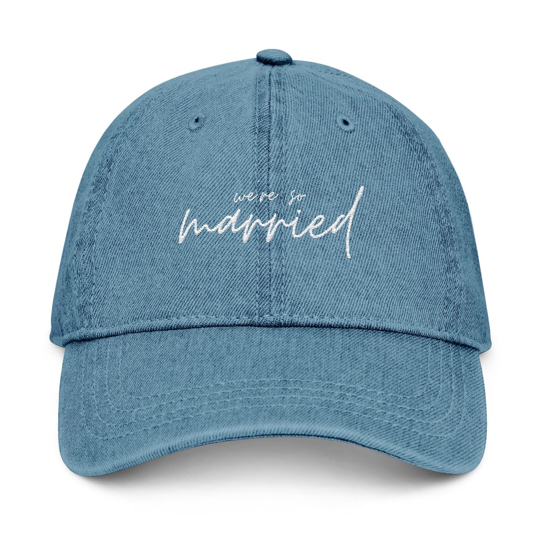 We're so Married Embroidered Denim Hat – Vintage Adjustable Matching ...