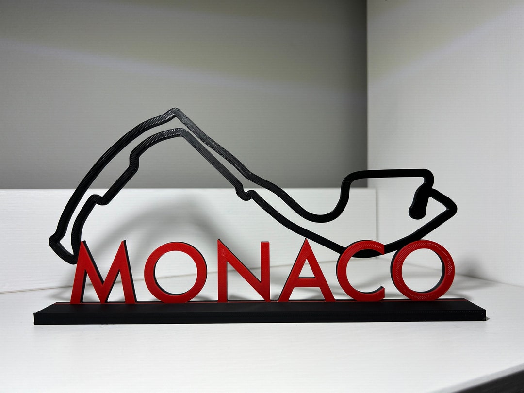 F1 Monaco Grand Prix Display Art for Desk or Shelf - Gift for F1 Fan 3D ...