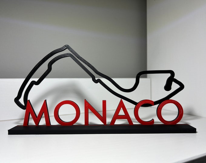 F1 Monaco Grand Prix Display Art for Desk or Shelf - Gift for F1 Fan 3D ...