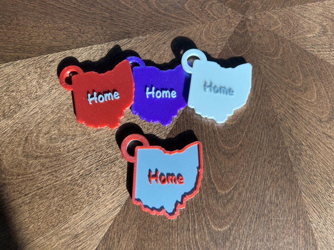 Ohio Keychain 3D Printed Custom Colors OH State Outline - Etsy