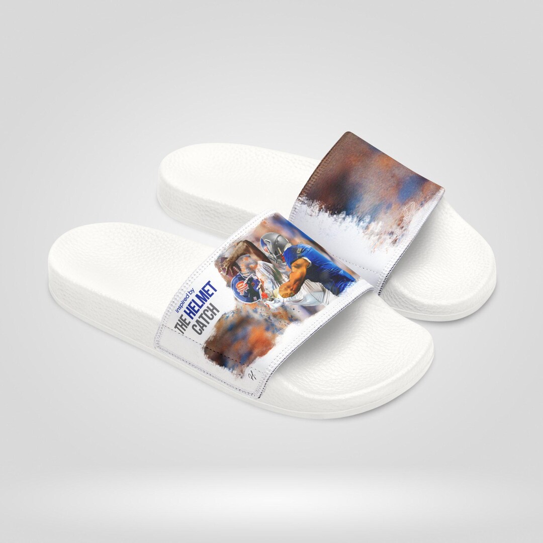 Football Fans Sandals, Helmet Catch Iconic Scene Sandals, Pu Foaming ...
