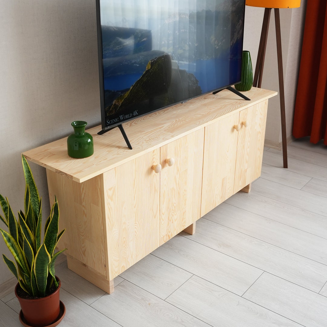 Solid Wood Tv Stand, 55 Inch Tv Stand, Universal Tv Stand, Wooden ...