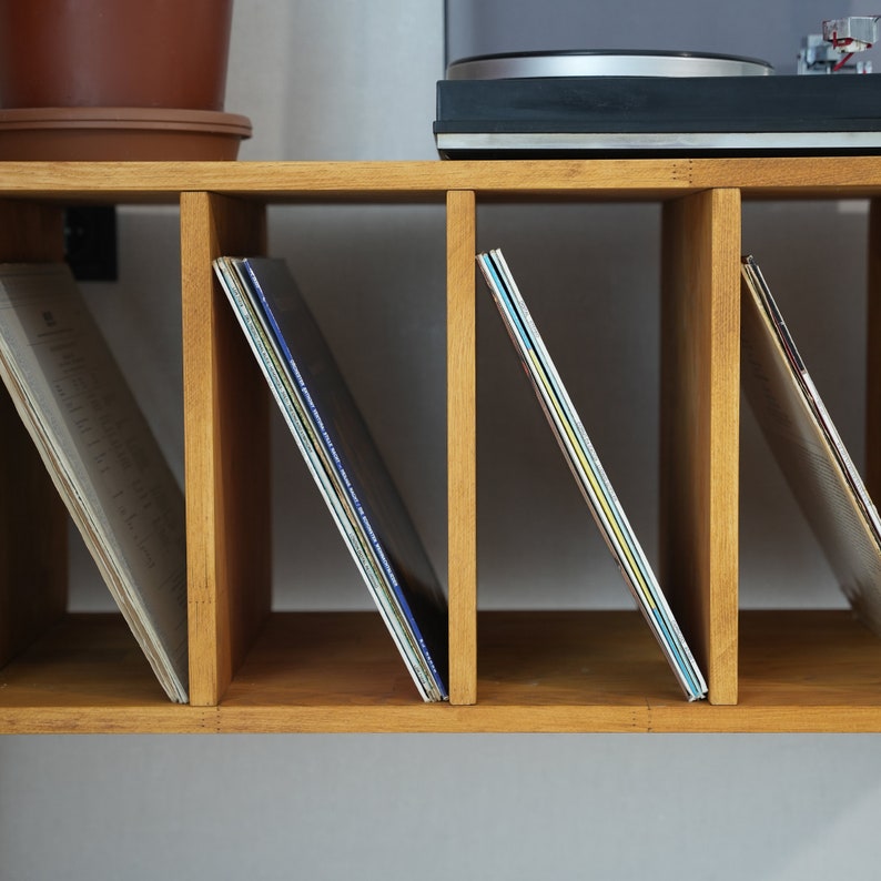 MCM Mid Century Modern Vinyl Record Storage, Large Turntable Stand ...