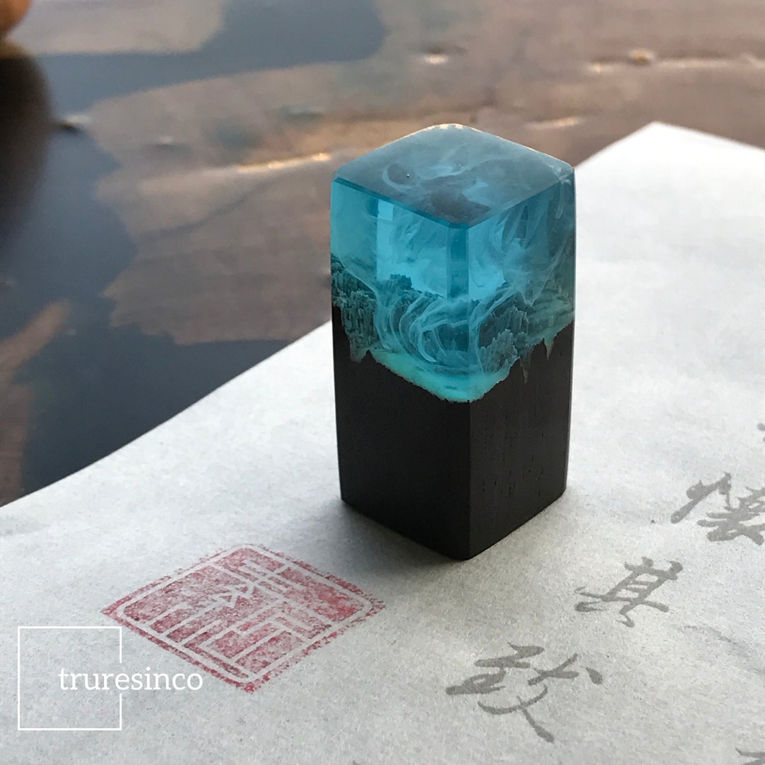 Aurora Borealis Resin & Wood Paperweight Crystal Office Supplies ...