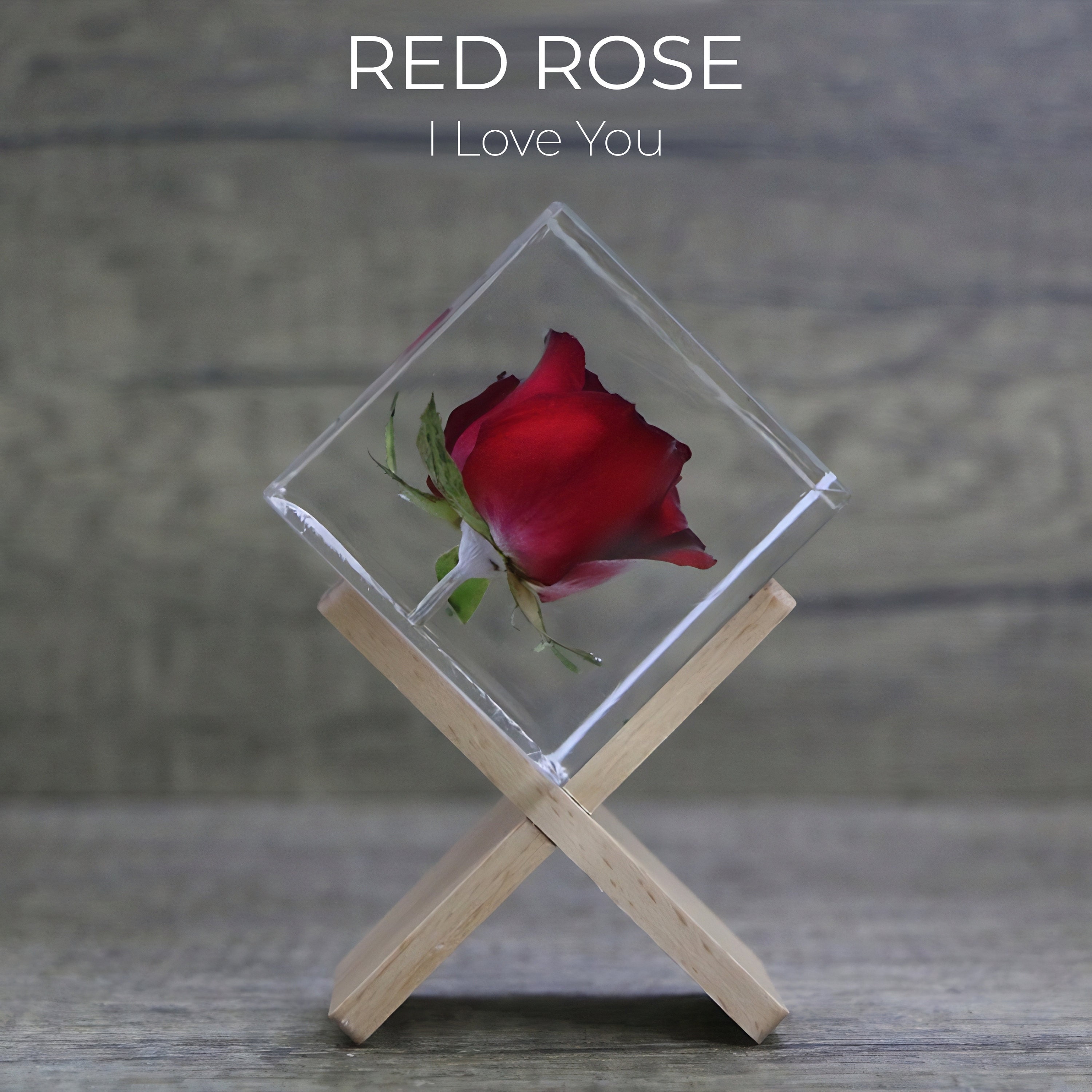 Red Rose Flower Epoxy Resin Cube - Roses Meaningful Girlfriend Home ...