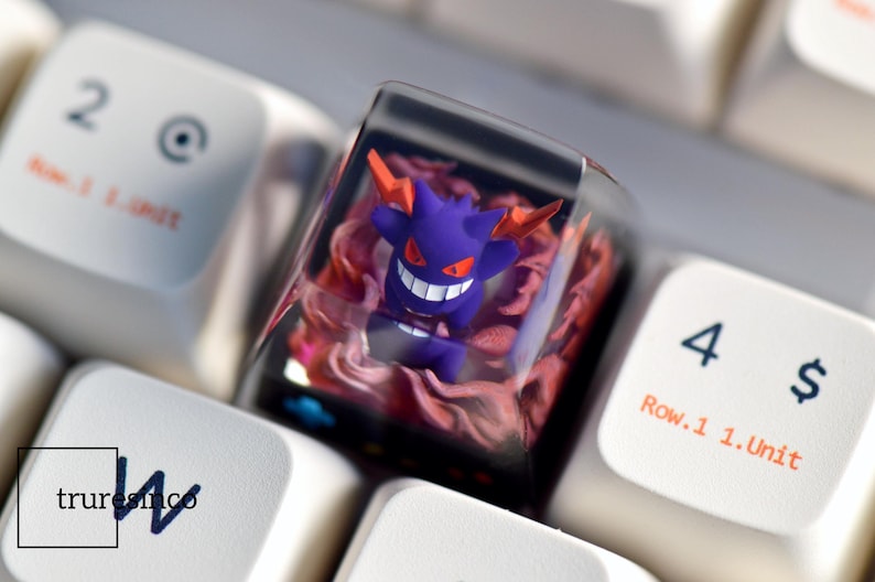 Poke Monster Resin Keycap Anime Handmade | Artisan Mechanical Keyboard ...