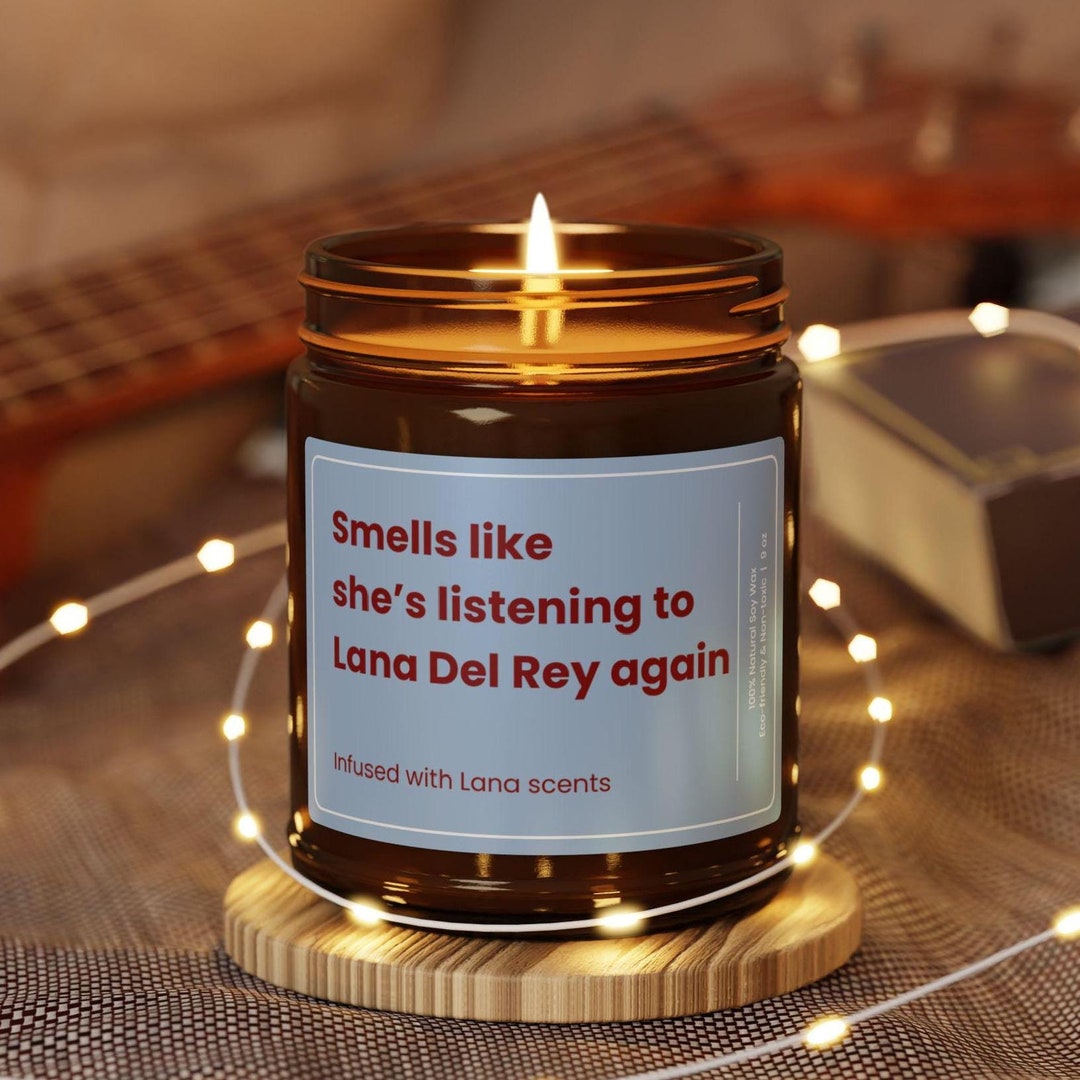 She's Listening Lana Del Rey Scented Candle Gift, Lana Del Rey Merch ...