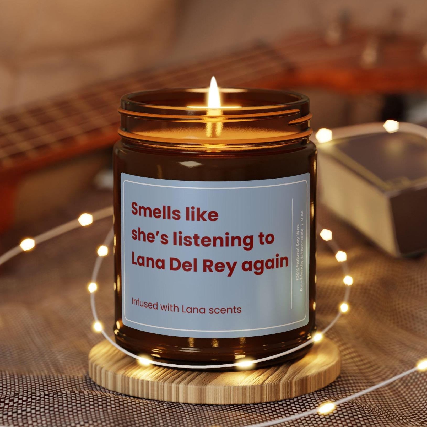 She's Listening Lana Del Rey Scented Candle Gift, Lana Del Rey Merch ...