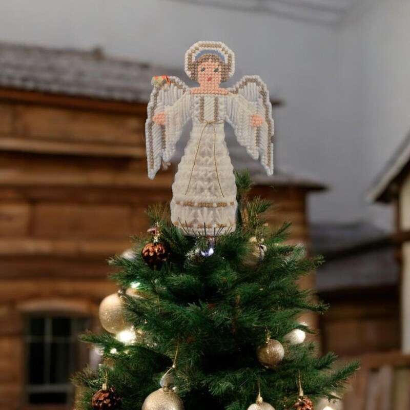 Plastic Canvas Angel Tree Topper - Etsy