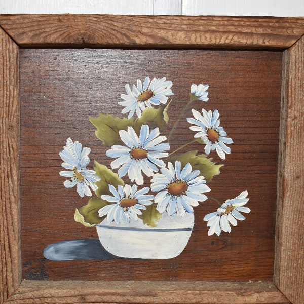 White Daisy Painting - Etsy