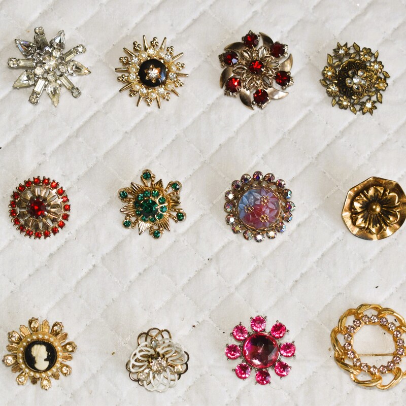 Rhinestone Pins - Etsy