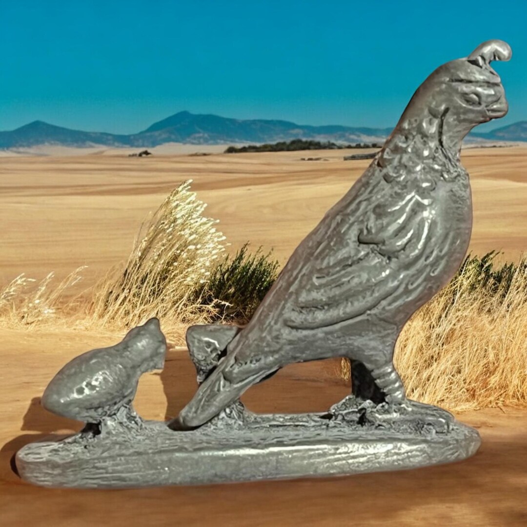 Vintage Pewter Pheasants Miniature, Game Bird, Shadow Box Miniaturers ...