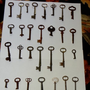 Vintage Keys, Skeleton, Jail Keys, Handcuff Keys, Rusty Keys, Jewelry ...