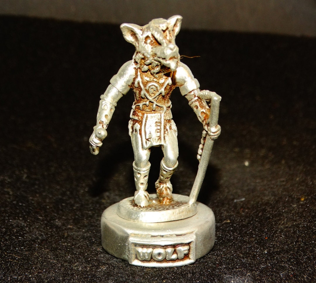 Vintage Miniature Pewter Figure, WOLF Figure - Etsy