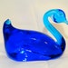 Vintage Cobalt Blue Glass Swan, Colored Glass Swan, Ugly Duckling - Etsy