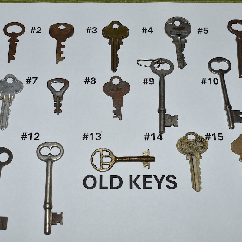 Old Skeleton Keys - Etsy