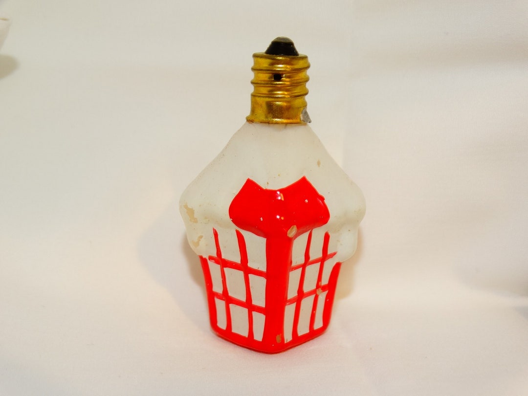 Vintage Figural Christmas Lantern Light Bulb WORKING, Mid Century ...
