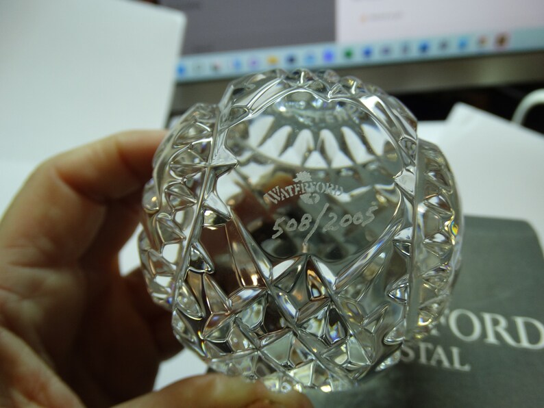 Vintage Waterford Crystal Paperweight Baseball Paperweight Roger ...