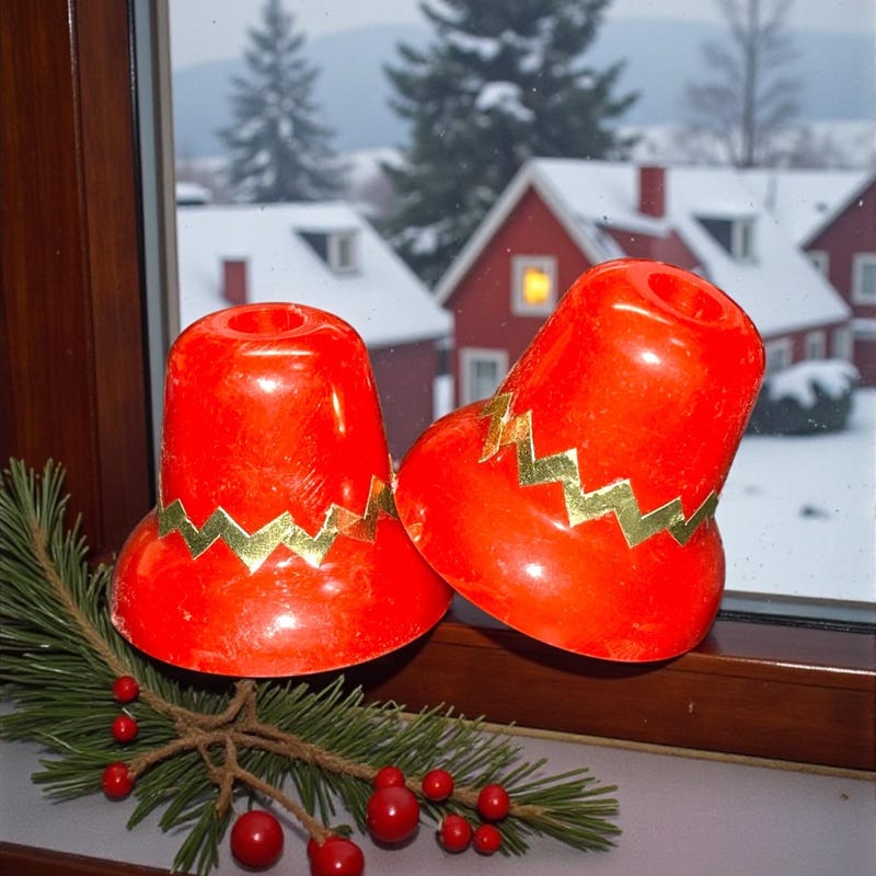 Red Christmas Bell Light - Etsy