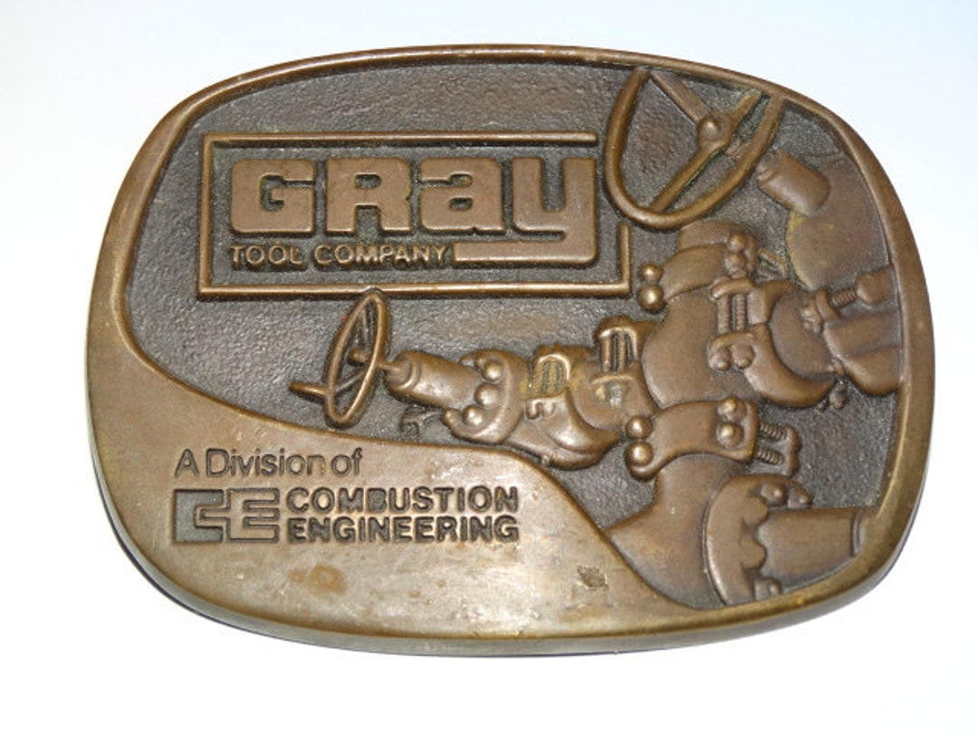 Vintage Belt Buckle, Solid Brass Belt Buckle, Gray Tool Company ...