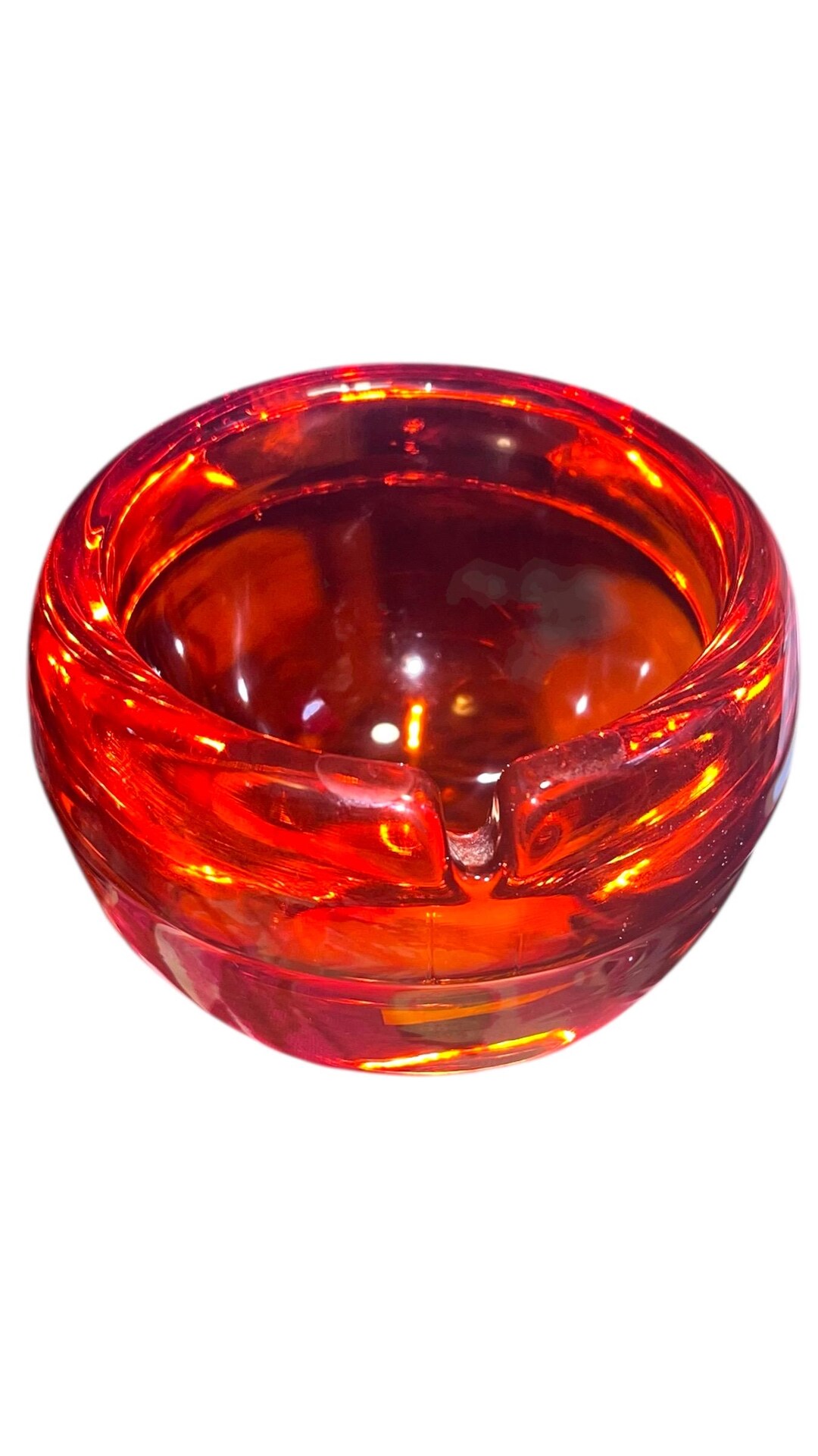 Mid Century Viking Glass Persimmon Orange Orb Model, Atomic Round ...