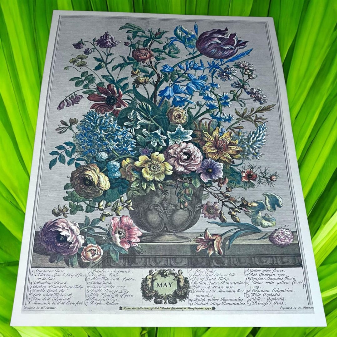 1964 Twelve Month Flowers - by Robert Furber, Penn Prints, Gardener at ...