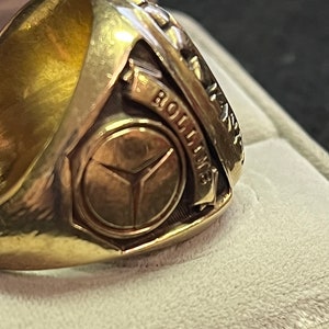 1973 10K Gold Mercedes Benz Diamond Ring, Rollins, Signet Statement ...
