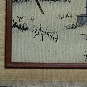 H. Hargrove, Original Oil Painting on Canvas Artist H. Hargrove, Red ...