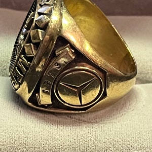 1973 10K Gold Mercedes Benz Diamond Ring, Rollins, Signet Statement ...
