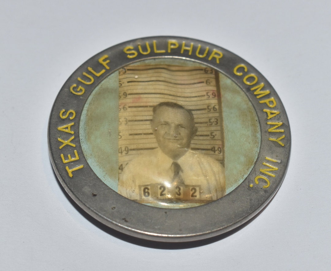 WW2 Texas Gulf Sulphur Company Photo ID Badge - War Workers - Etsy
