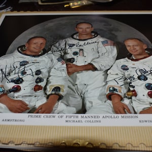 Apollo 11 Astronaut Autograph Photo, Neil Armstrong, Michael Collins ...
