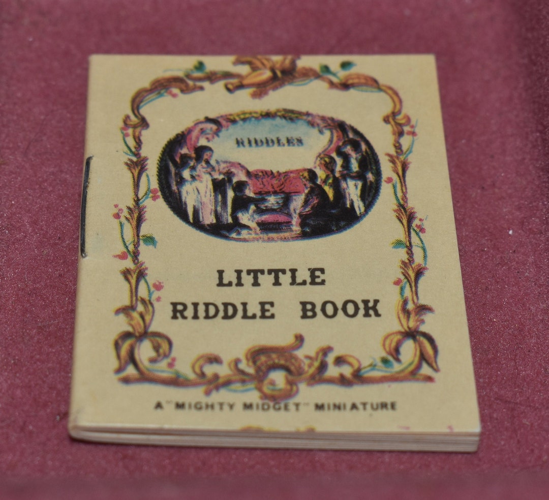 1982 Miniature Doll House little Riddle Book, Mighty Midget Miniature ...