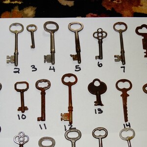 Vintage Keys, Skeleton, Jail Keys, Handcuff Keys, Rusty Keys, Jewelry ...