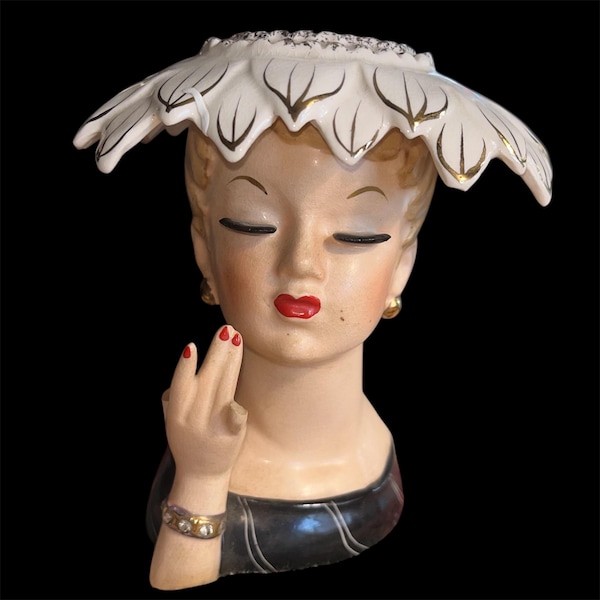Lady Head Vase Blue - Etsy
