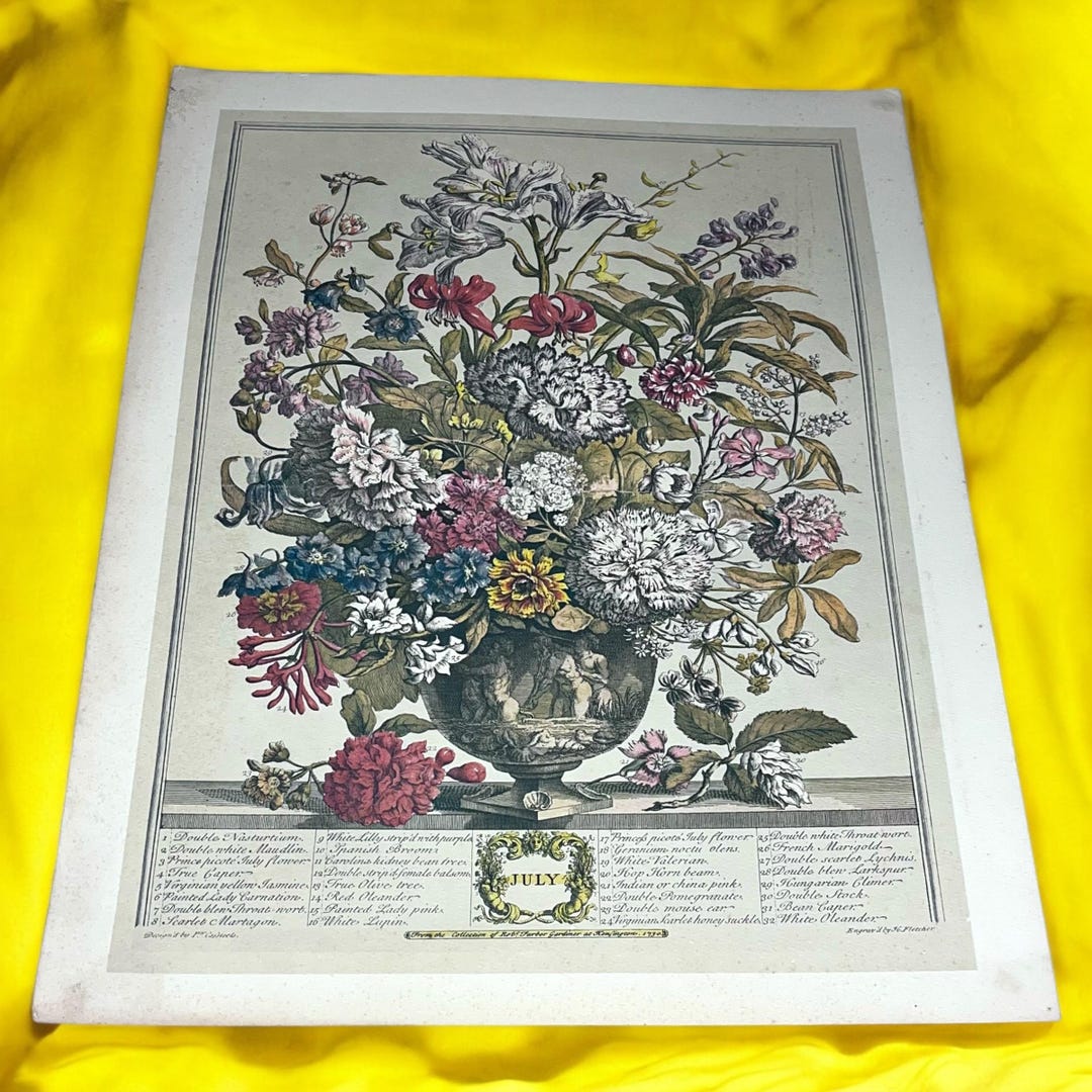 1964 Twelve Month Flowers - by Robert Furber, Penn Prints, Gardener at ...