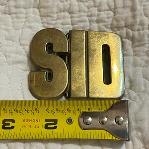 SID Brass Belt Buckle, Name Belt Buckle, Sid Buckle - Etsy