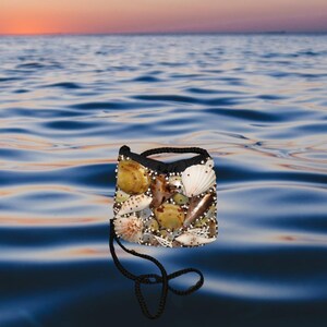 Vintage Nautical Seashell Purse, Cruise Ship Bag, Beach Purse, Shoulder ...