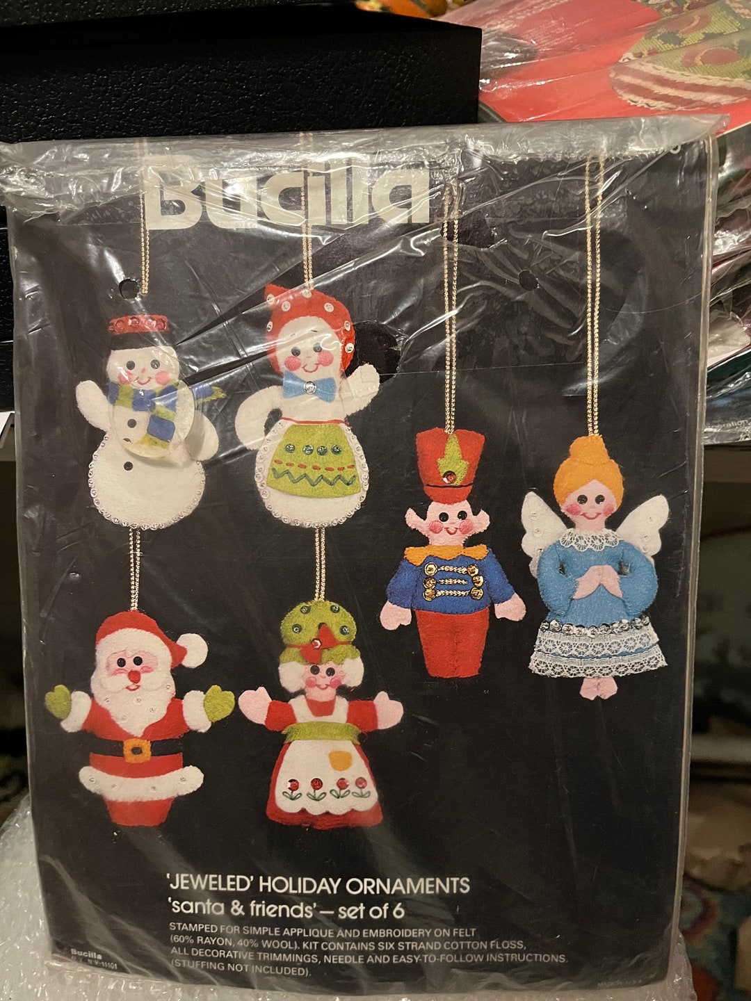 Bucilla Ornament Pattern Vintage Christmas Felt Bucilla Pattern Kit ...