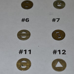 Vintage Bus & Transit Token, Coin Tokens, Kansas, Texas, California and ...