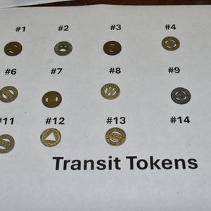 Vintage Bus & Transit Token, Coin Tokens, Kansas, Texas, California and ...