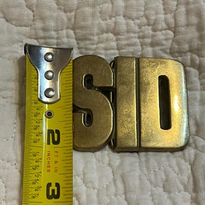 SID Brass Belt Buckle, Name Belt Buckle, Sid Buckle - Etsy