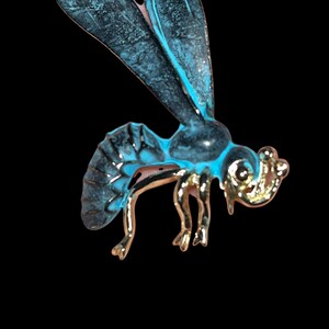 Vintage Wasp Brooch, Green Wasp Pin, Insect Jewelry - Etsy