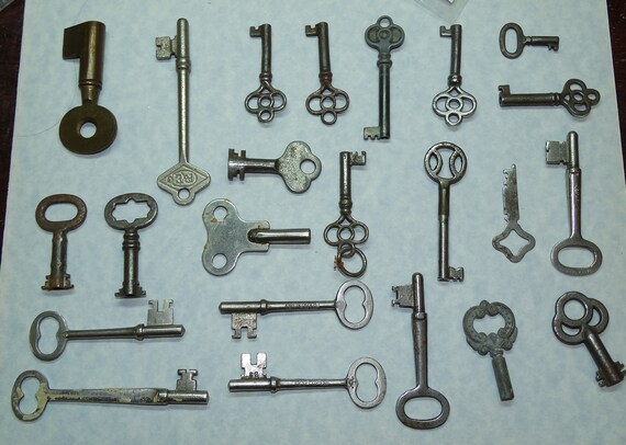 Vintage Keys Skeleton Jail Keys Handcuff Keys Rusty Keys | Etsy