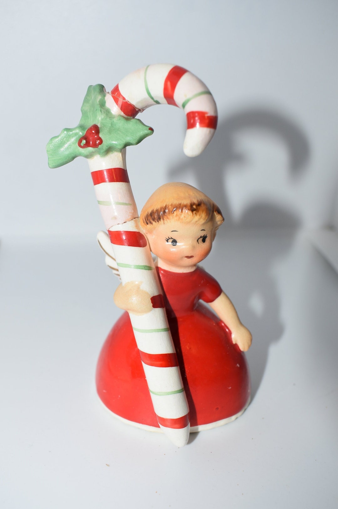 Napco Candy Cane Angel Bells Vintage Blonde Candy Cane Angel Bells ...