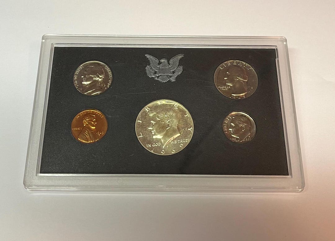 1969 US Mint Proof Coin Set - Birth Year Stocking Stuffer, No Box - Etsy
