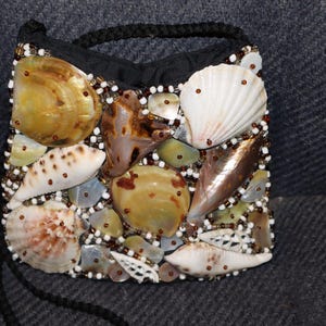 Vintage Nautical Seashell Purse, Cruise Ship Bag, Beach Purse, Shoulder ...