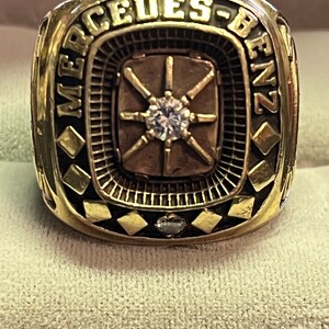 1973 10K Gold Mercedes Benz Diamond Ring, Rollins, Signet Statement ...