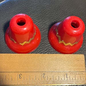 1950s Red Plastic Bell String Light Covers, Mid Century, Retro Red ...
