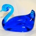 Vintage Cobalt Blue Glass Swan, Colored Glass Swan, Ugly Duckling - Etsy